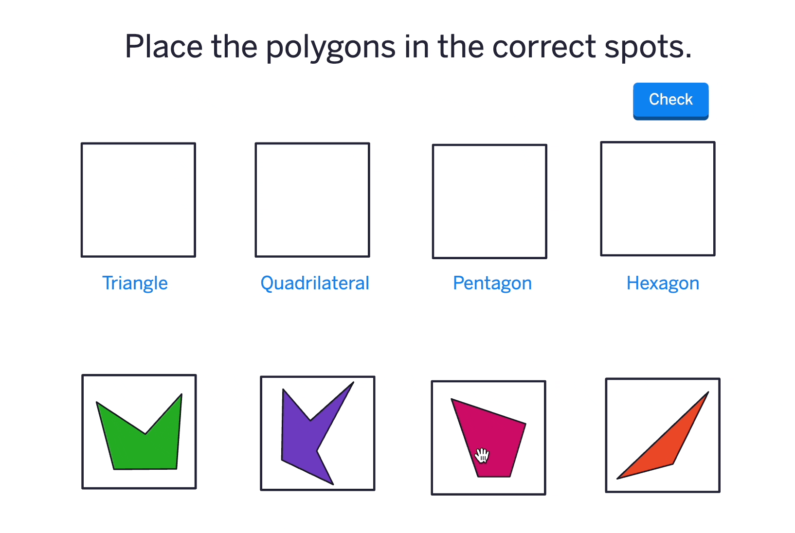 Authoring Mode: Placing Tiles in Drop Zones – Polypad