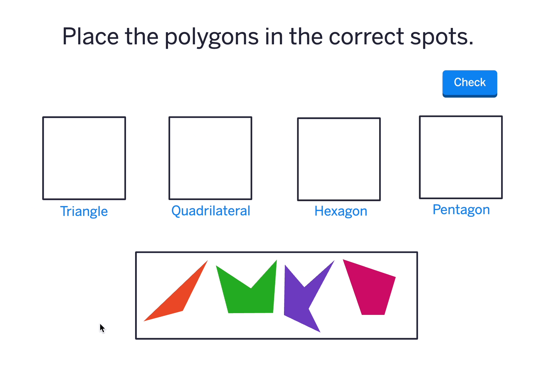 Authoring Mode: Placing Tiles in Drop Zones – Polypad