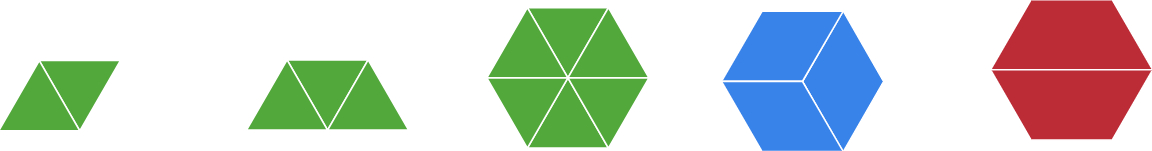 Equivalent Fractions with Pattern Blocks – Polypad