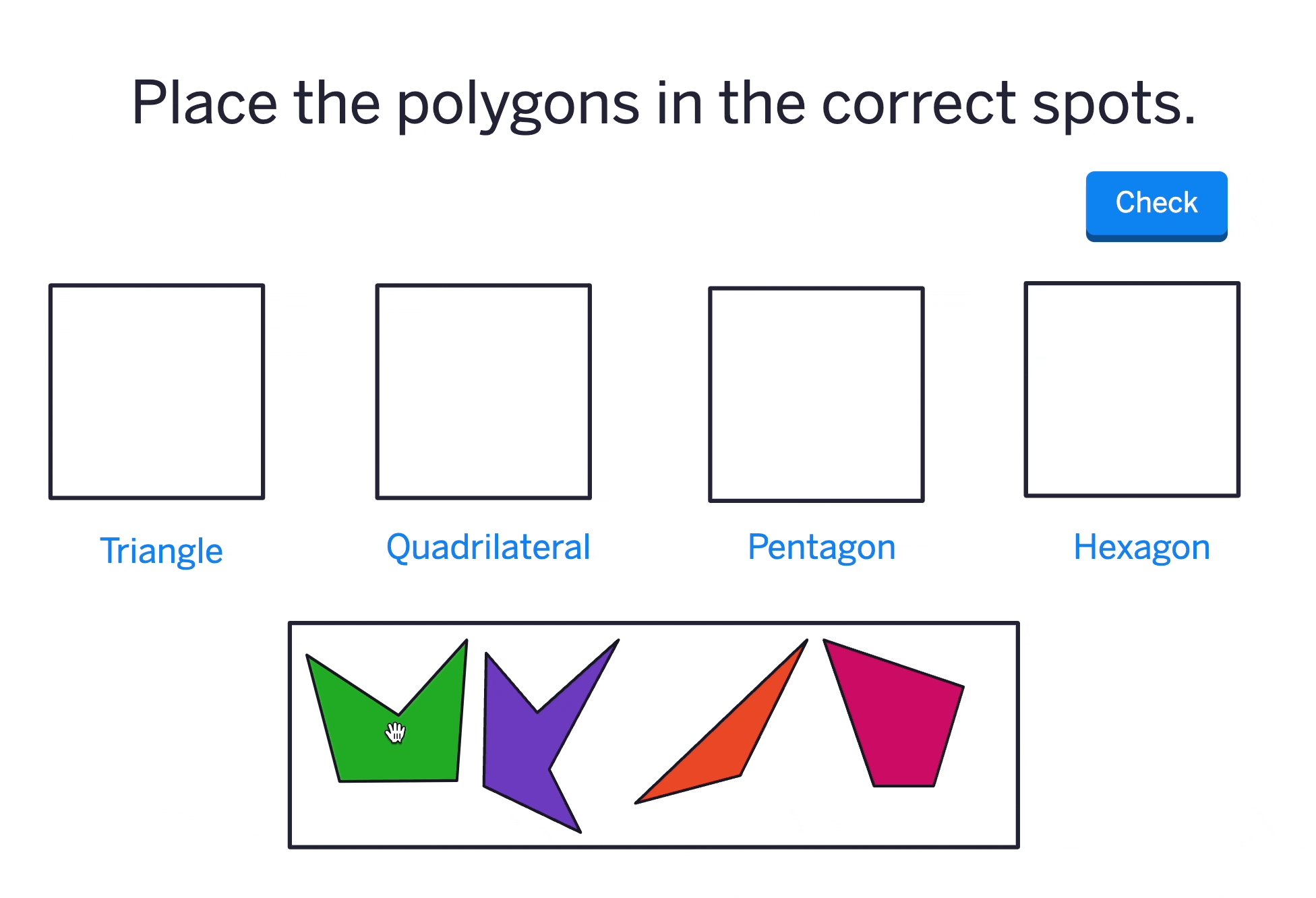 Authoring Mode: Placing Tiles in Drop Zones – Polypad
